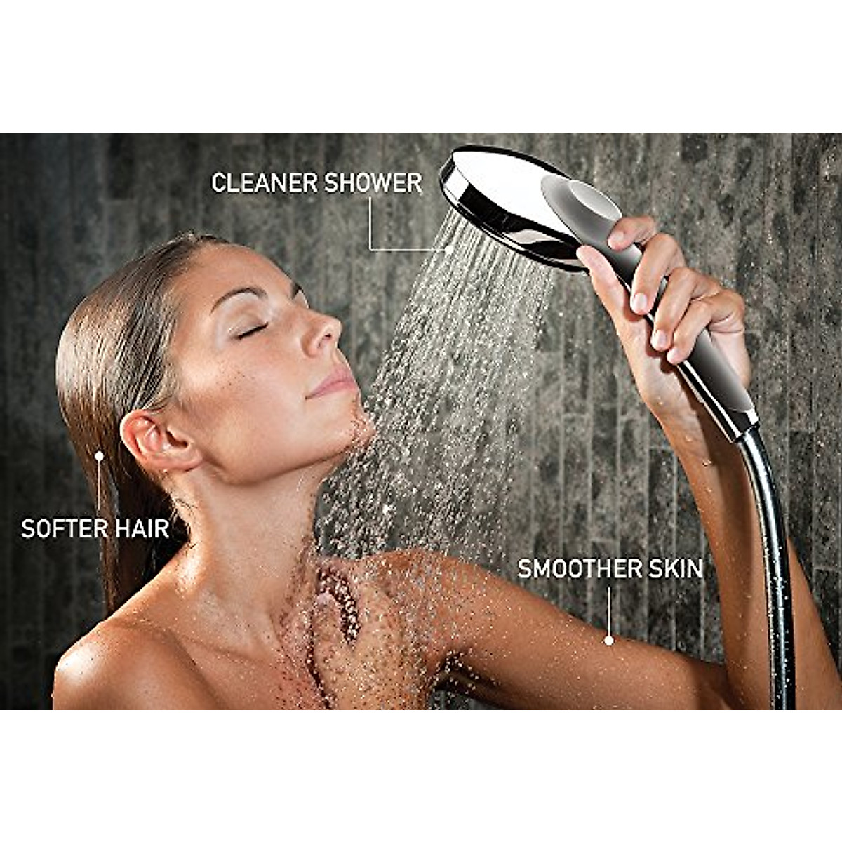 Culligan S-H200-C Hand-Held Showerhead with Magnetic Base and Filter, 10,000 Gallon, Brushed Chrome