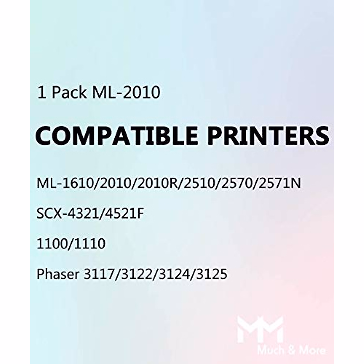 MM MUCH & MORE Compatible Toner Cartridge Replacement for Samsung 2010D3 ML-2010D3 2010 High Yield to use for ML-2010 ML-2010R ML-2510 ML-2570 ML-1610 ML-2571N SCX-4521F 4321 Printers (1-Pack)