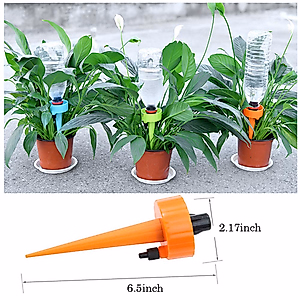 ARTEM Self Plant Watering Spikes Auto Drippers Irrigation Devices Vacation Automatic Plants Water System with Adjustable Control Valve Switch Design for Houseplant, Gardenplant, Officeplant 12 Pack