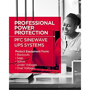 CyberPower CP1350PFCLCD PFC Sinewave UPS System, 1350VA/880W, 12 Outlets, AVR, Mini-Tower