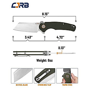 CJRB Crag Green Bundled with Crag Black Great EDC Knife Companion