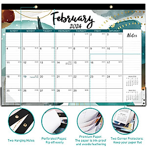 2023-2024 Desk Calendar - 18 Months Large Desk Calendar from Jan 2023 - Jun 2024, 17" x 12", Desk Calendar 2023-2024 with 2 Corner Protectors, Ruled Blocks with Julian Dates, Perfect Desk Calendar