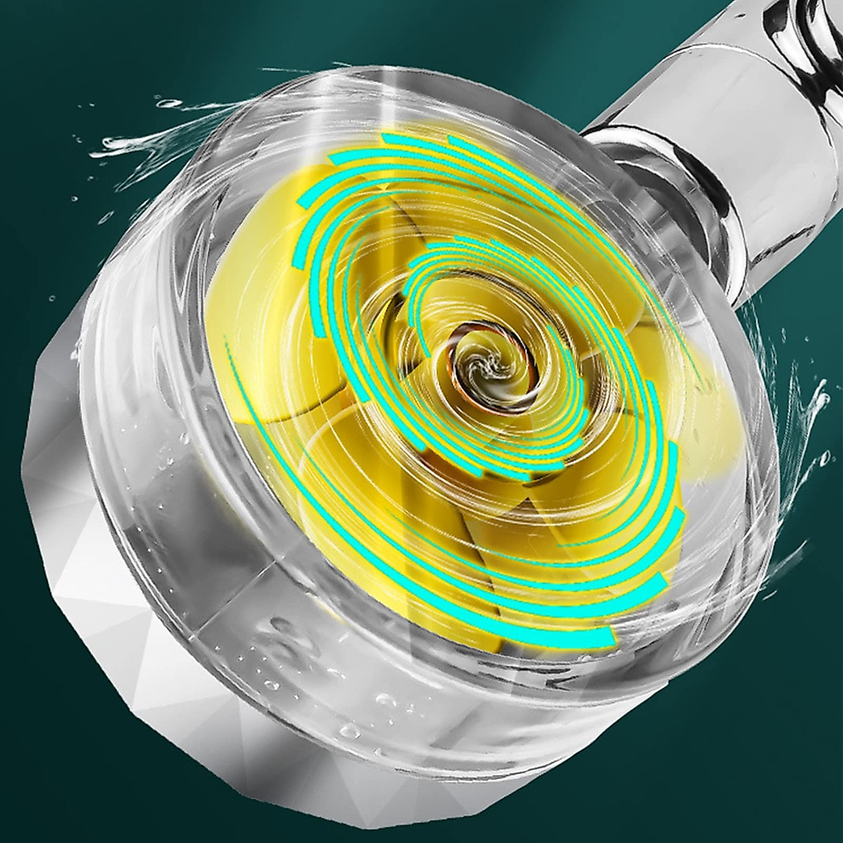 High Pressure Shower Heads 3 Pieces Handheld Turbo Fan Shower Head With Filters Stainless Hose 360 Degrees Rotating Shower Head Jet Shower Head Kit Turbocharged Pressure Propeller Driven Showerhead Ea