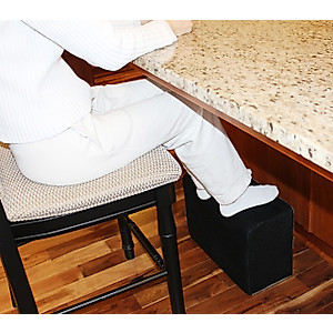 InteVision Extra Large 2-in-1 Footrest for Added Height - Premium Foam Cushion Works Great for Under Desk or bar - Will not Slide on Any Surface (17.5" X 12" x 8")