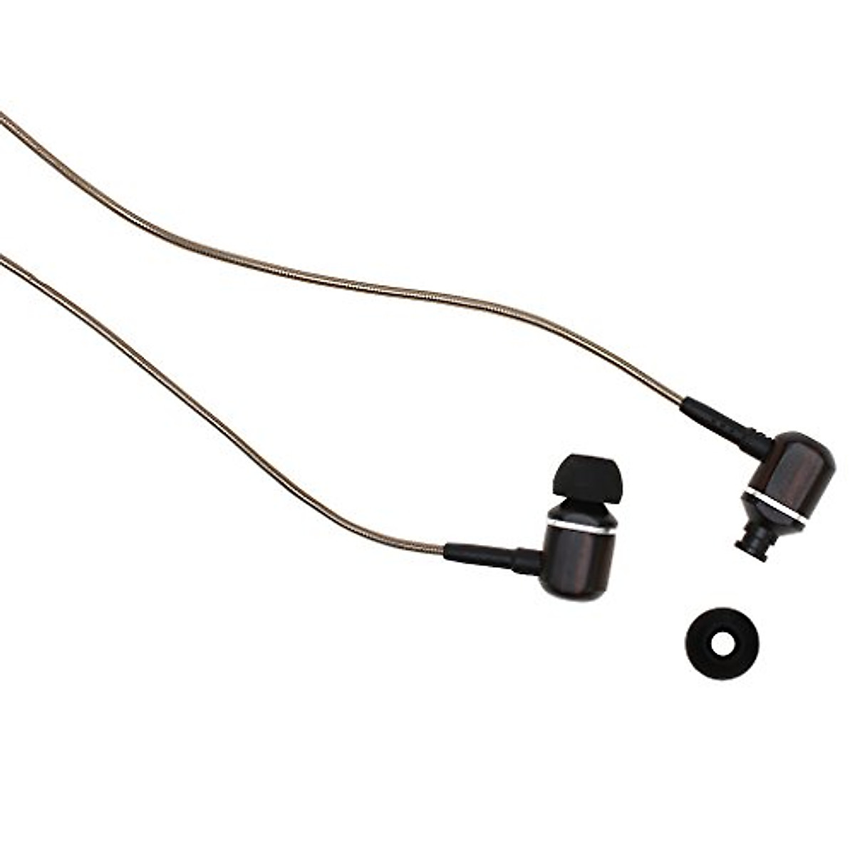 Symphonized MTRX 2.0 Premium Wired Earbuds - Wood In-Ear Headphones with Microphone & Volume Control, Noise Isolation - Corded Ear Buds for Android - Earphones for Computer & Laptop (GunMetal)