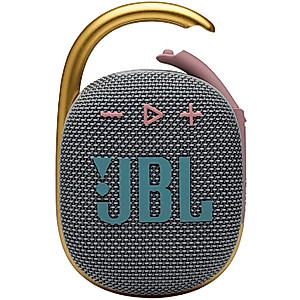 JBL Clip 4 Portable Mini Wireless Bluetooth Speaker Big Audio and Punchy bass, Integrated Carabiner, IP67 Waterproof and dustproof, 10 Hours of Playtime - W/10w Power Mat for Smart Phone (Renewed)