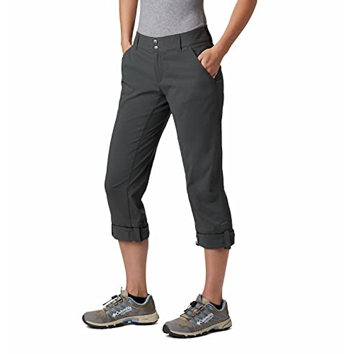 Columbia Women's Standard Saturday Trail Stretch Pant, Grill, 14 Grey