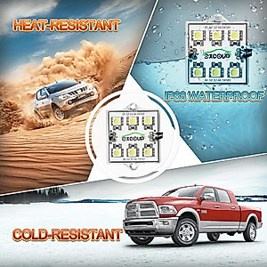 White LED Truck Pickup Bed Light Kit, 8 PCS 48 LEDs Rock Lighting Kits IP68 Waterproof LED Lighting Set with Switch for Car, Side Marker, Foot Wells, Rail Lights