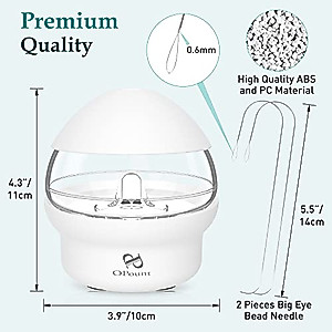 PP OPOUNT Electric Bead Spinner | Clay Bead Spinner | Seed Bead Spinner with 2 Big Eye Beading Needles, Fast Beading Bead Spinner for Jewelry Making, DIY Waist Beads, Bracelets, Necklace