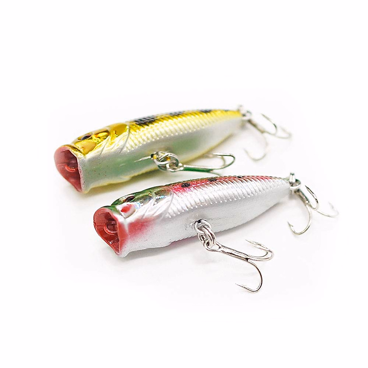 n/c SEASKY Fishing Plug Lures Micro Popper Topwater Trout Attack in Freshwater (Green)