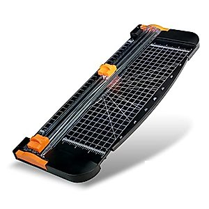 Paper Cutter-12 inch Paper slicerA4 with Automatic Safety Guard and Side Ruler, 1 Free Replacement Blade for Paper Cutter, Suitable for Cutting Craft Paper、 Card Coupons 、Photos