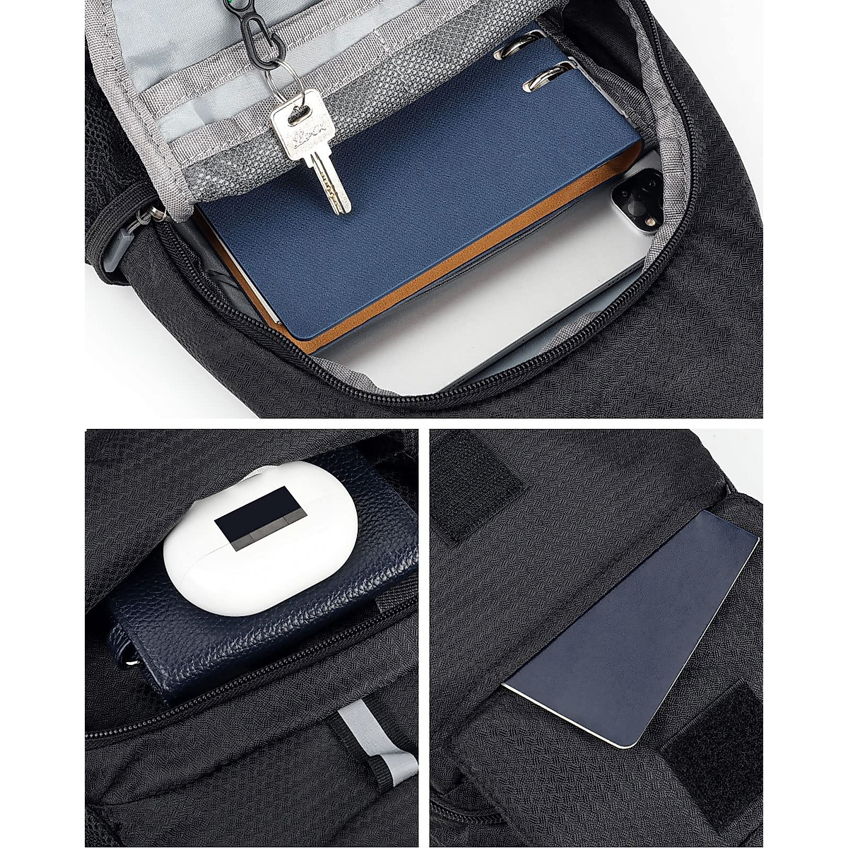 WATERFLY Packable Small Crossbody Sling Backpack Shoulder Chest Bag Daypack for Hiking Traveling