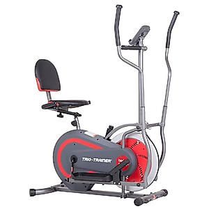 [BODY POWER] 2nd Generation Patented 3-in-1 Home Gym, Upright Compact Exercise Bike, Elliptical Machine & Recumbent Bike, Trio Trainer with Heartrate Monitor, Safety Brake Pad. BRT5088