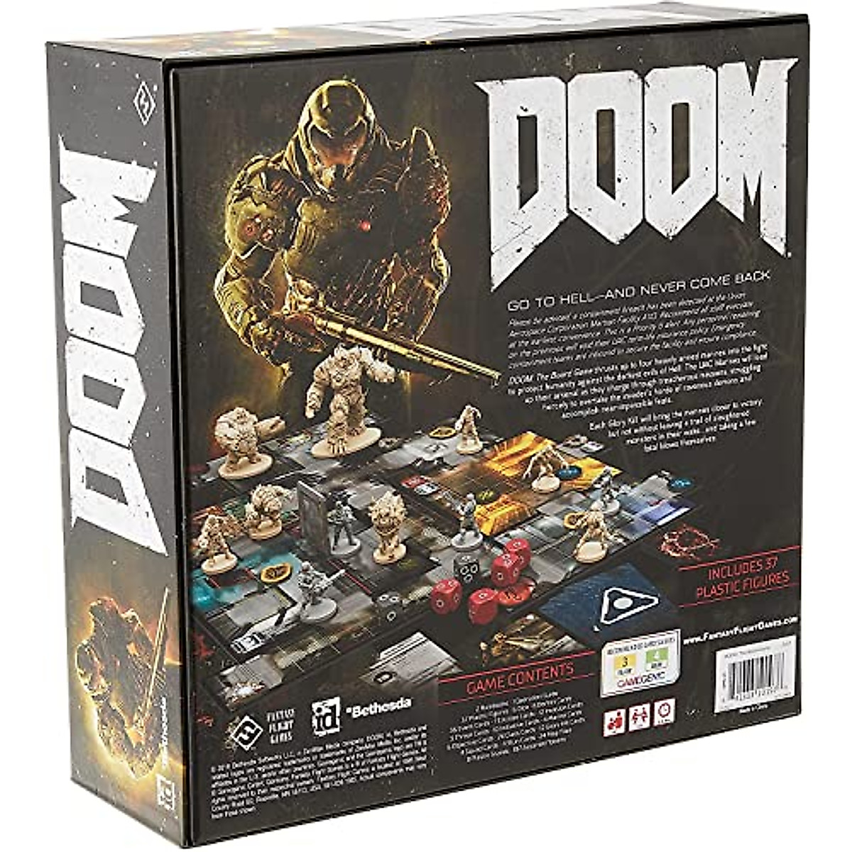 Doom The Board Game (2nd Edition) - Sci-Fi Combat Strategy Game Based on the Video Game for Kids & Adults, Ages 14+, 2-5 Players, 90 Minute Playtime, Made by Fantasy Flight Games