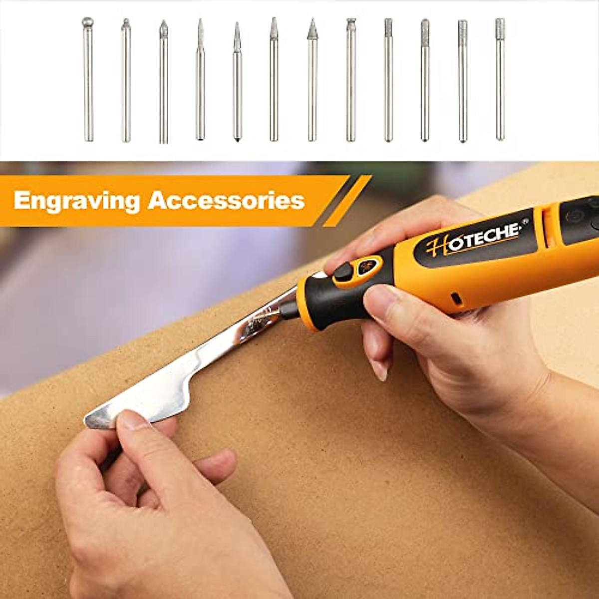 Hoteche 276Pcs Rotary Tool Accessories Kit 1/8-Inch Shanks Universal Accessories Kit Power Rotary Tool Accessries for Carving, Polishing, Sanding, Cutting with Carrying Case