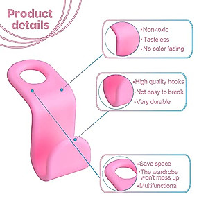 Clothes Hanger Connector Hooks, Begino Mini Cascading Hanger Hooks for Heavy Duty Space Saving, Durable Plastic Outfit Hanger Clips for Closet Load 20 Pounds(30Pcs Pink)
