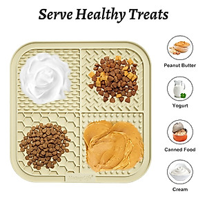 MateeyLife 2PCS Large Lick Mat for Dogs with Suction Cups, Slow Feeder Dog Bowls, Dog Lick Mat for Anxiety Relief, Dog Toys to Keep Them Busy, Dog Enrichment Toys for Bathing, Cat Lick Pad for Boredom