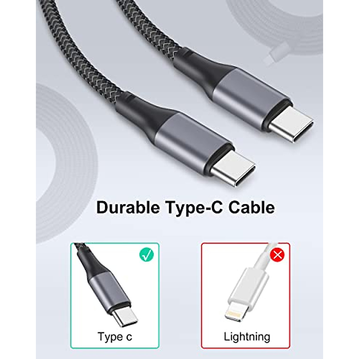 Super Fast Charger Type C, 2Pack 25W USB C Wall Charger Block with 3FT 6FT 10FT Braided Long USB-C to USB C Cable Fast Charging for Samsung Galaxy S23/S23 Ultra/S23+/S22/S22 Ultra/S21/S21+/S20/FE 5G