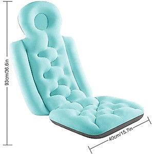 Bath Pillow, Bathtub Pillow Non-Slip Bath Mat Bath Pillow Anti- Bathtub Spa Cushion for Full Body Back Support Comfort Head Rest Ideal Hot Tub Accessories