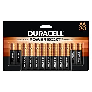DURACELL Coppertop Alkaline Batteries with Duralock Power Preserve Technology Aa 20/Pk (Durmn1500b20z)
