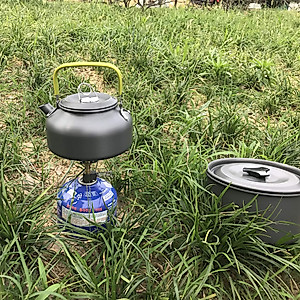 DESERT & FOX Ultralight Mini Camping Stove, 2600W Power Titanium Alloy Automatic Foldable Outdoor Cookware Tool for Picnic, Cookout, Camping, Hiking