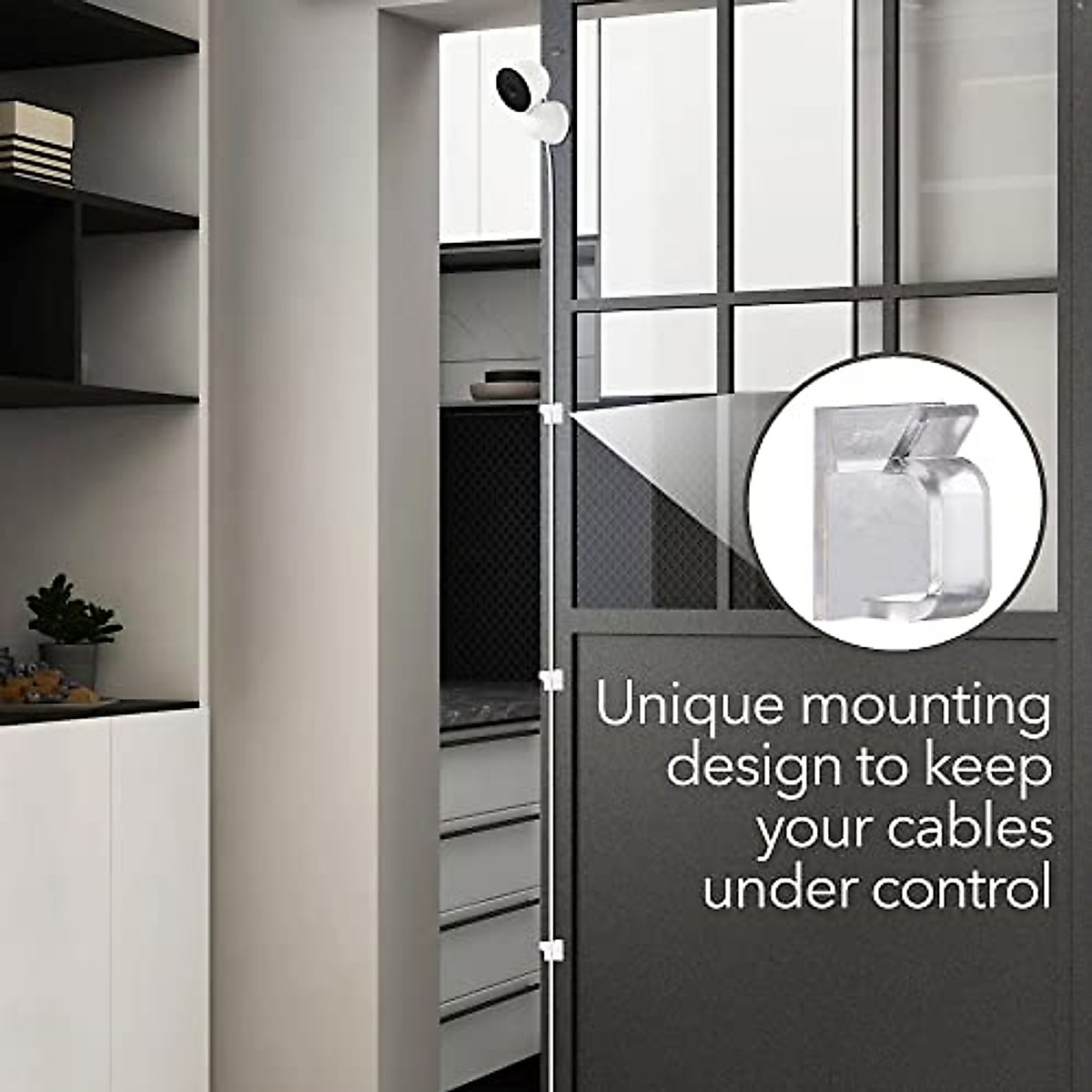 Wasserstein Magnetic Wall Mount Compatible with Google Nest Cam (Indoor, Wired) - More Mounting Options for Nest Cam - (Mounting Dome and Nest Cam Not Included)