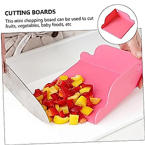 BESTonZON 3 Pcs Fruit Cutting Board Mini Cutting Boards Cheese Cutting Board Large Cutting Board Carving Board Vegetable Cutting Mats Meat Cutting Board Pp Pink Practical Chopping Board Food