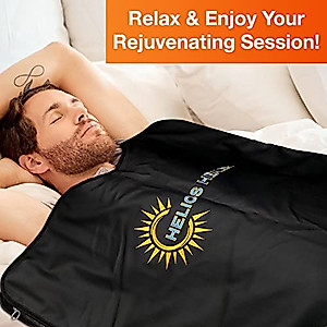 HELIOS HEALER Infrared Sauna Blanket - Portable Infrared Sauna for Home Relaxation, Sauna Blanket for Detox Body and Mind, Exercise Recovery, Better Sleep, Far Infrared Therapy, Zipper Design.