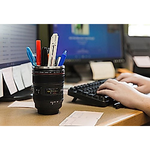 STRATA CUPS Camera Lens Coffee Mug -13.5oz, SUPER BUNDLE! (2 LIDS + SPOON) Stainless Steel Thermos, Sealed & Retractable Lids! Photographer Camera Mug, Travel Coffee Cup, Coffee Mugs for Men, Women