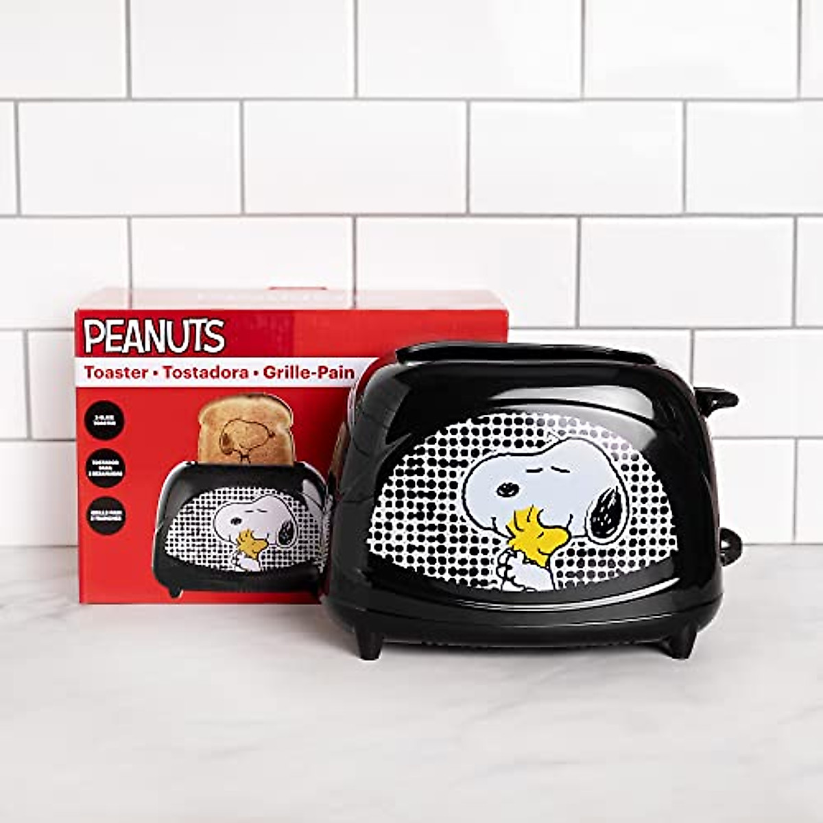 Uncanny Brands Peanuts Snoopy Two-Slice Toaster- Toasts Your Favorite Beagle On Your Toast