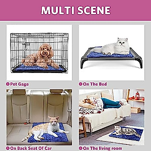 MARUNDA Self-Warming Cat Bed,Super Soft Dog Bed Crate Bed Blanket, Self Heating Cat Pad, Thermal Cat and Dog Warming Bed Mat. (Self-Warming, S - 22" * 15")