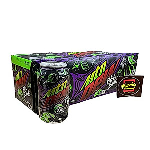 Mountain Dew Pitch Black Soda - Munchie Box Stash (Regular, Pack of ( 12 ) 12 Oz Cans)