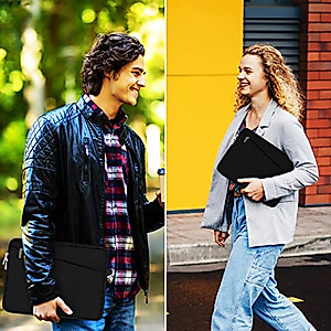 15.6 inch Laptop Sleeve, Durable Computer Carrying Bag Protective Case Briefcase Handbag with Front Pocket, Slim Cover for 15-16 Inch HP, Dell, Lenovo, Asus, Notebook, Black