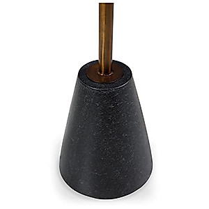 Signature Design by Ashley Caramont 27"H Marble Accent Table, Black & White