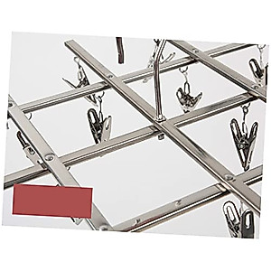 Alipis Foldable Laundry Rack Collapsible Hangers Clothes Drying Rack Clothes Hanger Stainless Steel Clothes Hanger Coat Hanger Stainless Steel Silver Drying Rack Foldable Clothes Hanger