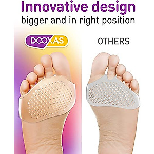 Clear Gel Metatarsal Foot Pads for Women & Men – Thicker Foot Gel Cushion Pads for More Comfort and Pain Relief – Silicone Metatarsal Pads – Upgraded Shoe Pads for Women Shoes (Clear Gel Pads)