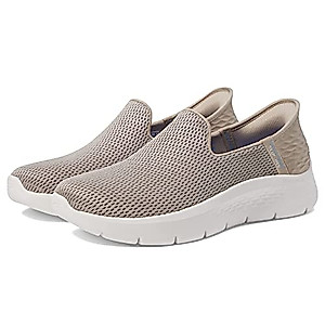 Skechers Women's Hands Free Slip-Ins Go Walk Flex-Relish Sneaker, Taupe/Blue, 7.5