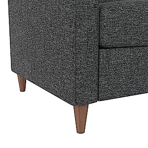 DHP Liah Reversible Sectional Sofa with Pocket Spring Cushions, Dark Gray