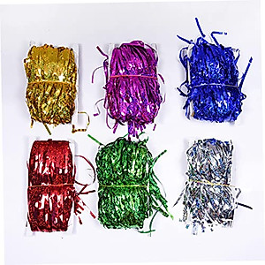 VOSAREA 1 Pack 2 Sets Gold foil Curtain Tassel Curtains Fringe Curtain Tassel Trim Party Curtain Tassel Metallic Tinsel Backdrop rain Curtain Tassel Backdrop Curtain Wedding Metallic line
