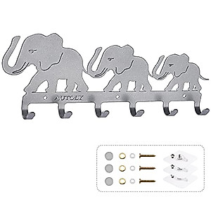 Autoly, Coat Rack Wall Mount installs The Door Hanger Hook Against The Wall, Coat Hanger Wall can Organize The Room. Coat Hooks Wall mounted6 Hooks 1 Piece，Length 9.84in* Width 4.13in