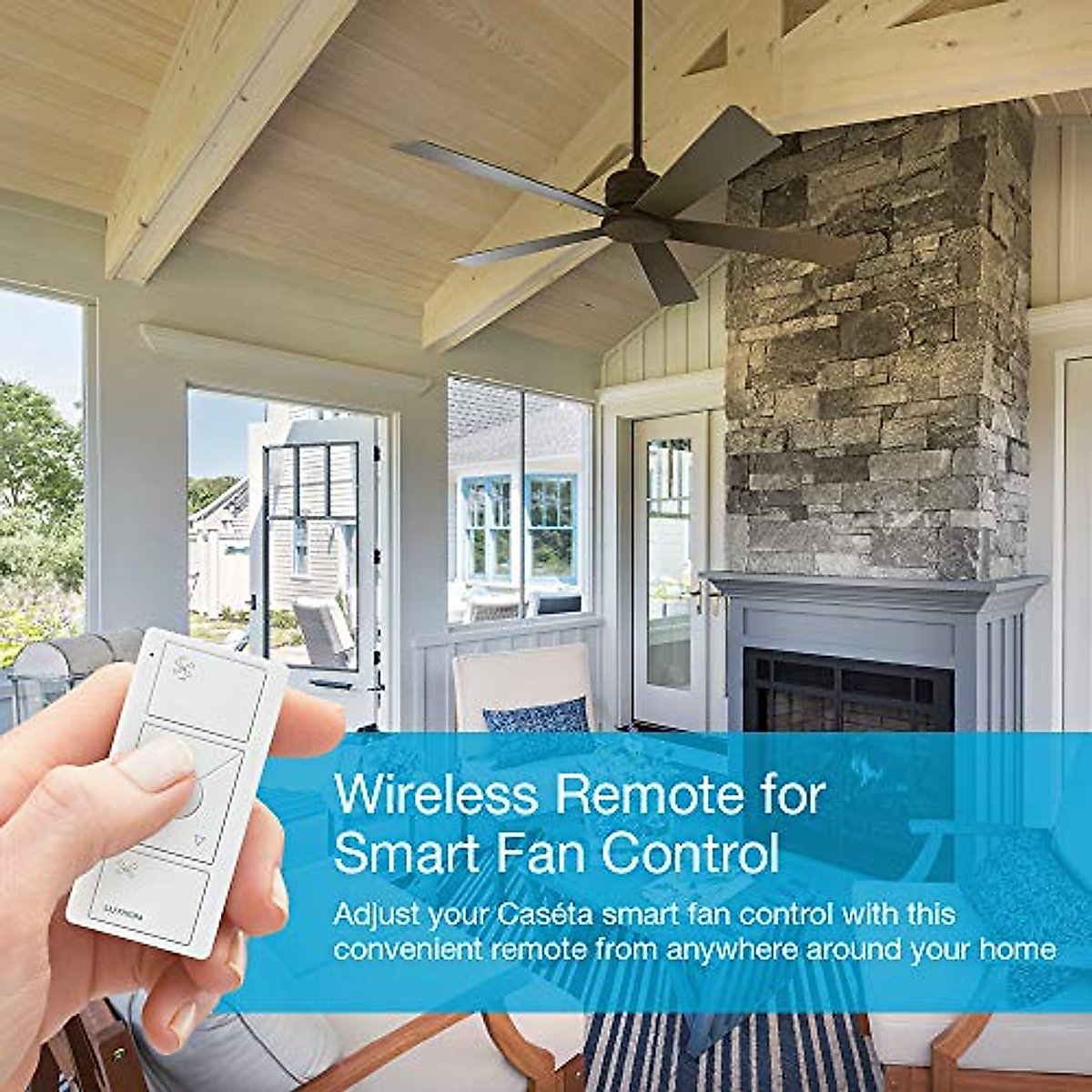 Lutron Pico Smart Remote for Caséta Smart Fan Speed Control, PJ2-3BRL-GWH-F01, White