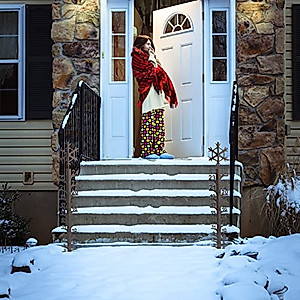 MORECON Snow 24 Snow Gauge, Snowmobile Snow Gauge, Handmade Metal Garden Snow Gauge Garden Pile, Rain Gauge Outdoor Decoration Gift (A)