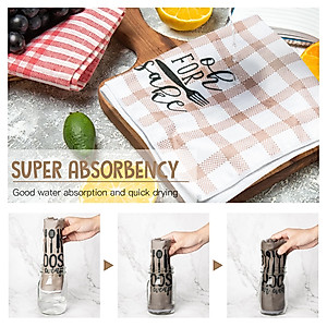 R HORSE 5Pcs Funny Kitchen Dish Towel Set Absorbent Quick Dry Cloth Dish Tea Towels Reusable Bar Hand Dishcloths Decor for Bathroom Kitchen Home Supplies