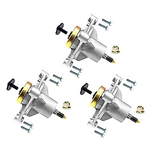 3 pack New 174356 Mower Spindle Assembly Replaces AYP 174356 174358 Husqvarna 532 17 43-56 With Mounting Screws and Blade Mounting Bolt,Mounting Holes are Threaded, Fits AYP 48" Decks 2002 & Newer