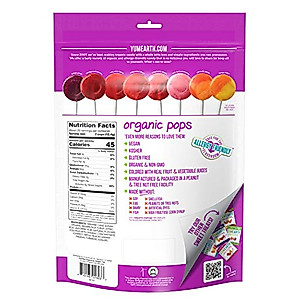 YumEarth Organic Fruit Flavored Vitamin C Pops Variety Pack, 40 Lollipops, Allergy Friendly, Gluten Free, Non-GMO, Vegan, No Artificial Flavors or Dyes