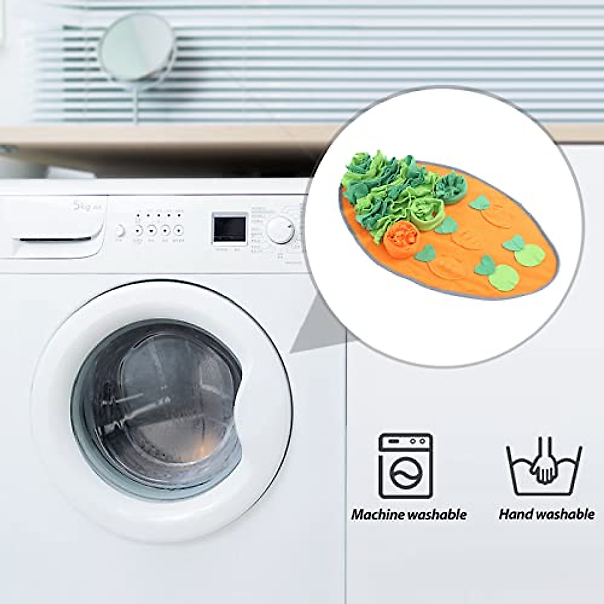 HERCOCCI 30" x 16" Large Rabbit Foraging Mat Toys with Fixing Handle, Washable Polar Fleece Feeding Mat Fun Game Interaction Treat Dispenser for Rabbit Bunny Guinea Pigs Chinchillas Ferrets