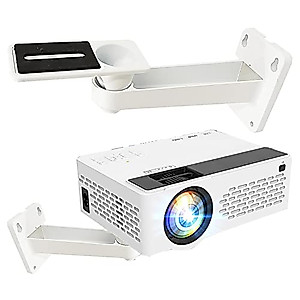 Mini Projector Wall Mount Angle Adjustable Projector Mount Load 8.8 lbs Length 7.9 in Rotation 360° Compatible with QKK, DR.J, DBPOWER, Anker, VANKYO, AAXA, Jinhoo, PVO, TMY, AuKing, Meer Projectors