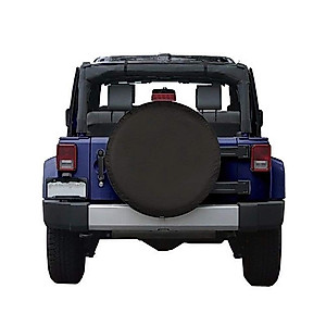 Spare Tire Cover Fit for Your SUV, Jeep, RV, Trailer, Truck, Waterproof Dust-Proof PVC Leather Tire Covers (15 inch for Diameter 27.56” - 29.53”)