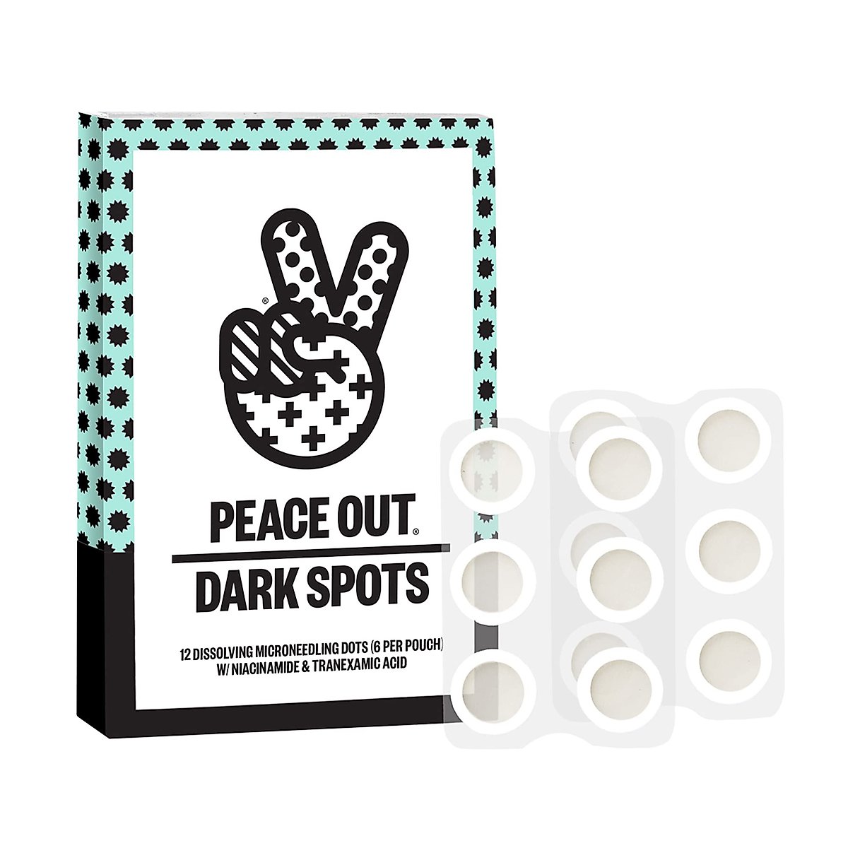 Peace Out Skincare Dark Spots. Dissolving Microstructure Dots to Reduce the Appearance of Dark Spots & Hyperpigmentation, Niacinamide Helps Reveal Clear, Even Skin (12 dots)