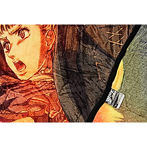 Bioworld Berserk Anime Manga Guts Multi-Character Poster Design Super Soft Plush Throw Blanket 45" x 60"